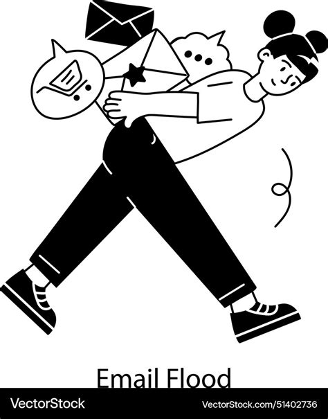 Email Flood Royalty Free Vector Image VectorStock