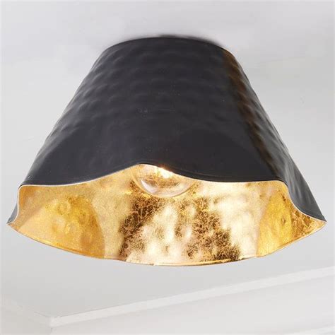 Ruffled Edge Hammered Metal Ceiling Light Small Shades Of Light
