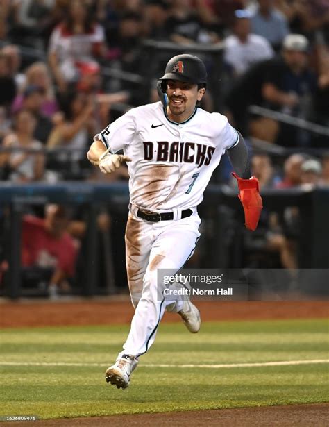 Corbin Carroll Of The Arizona Diamondbacks Runs The Bases During The