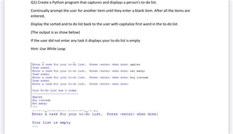 Solved Q1 Create A Python Program That Captures And Chegg