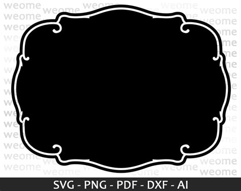 Classic Text Box Svg Download File For Cricut Laser Cut And Print