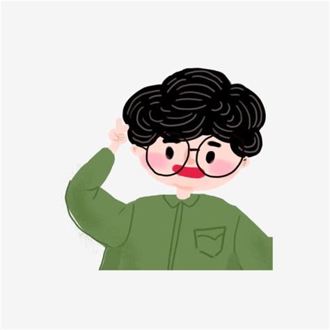 รูปเด็กผู้ชายที่มีผมหยิกสวมแว่นตาองค์ประกอบการ์ตูน Png หนังสือโกรธ