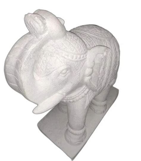 White Marble Elephant Statue For Exterior Decor At Rs 30000piece In
