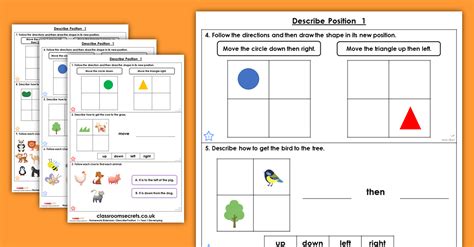 Describe Position 1 Homework Extension Year 1 Position And Direction