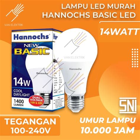 Jual Lampu Led Murah Hannochs Basic Led Bulb W Shopee Indonesia
