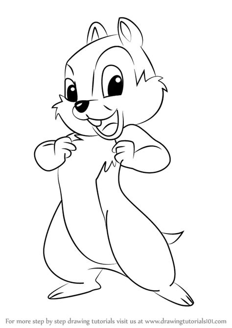 Learn How To Draw Chip From Chip And Dale Chip N Dale Step By Step