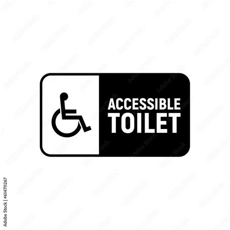 Handicap Signage Vector Wc Invalid Icon Disable Toilet Access