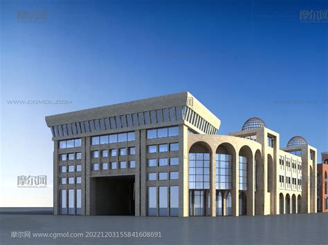 国外商业步行街集贸市场3d模型国外建筑模型下载 摩尔网cgmol