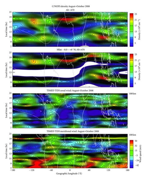 Plot Of The Statistical 2d Local Time Longitude Ionospheric In Situ Download Scientific