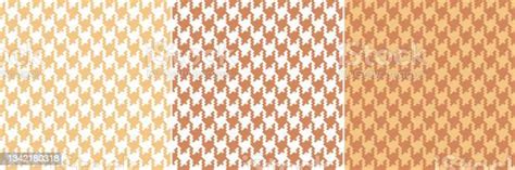 개 치아 체크 패턴은 오렌지 부드러운 노란색 흰색으로 설정 스카프 스커트 드레스 다른 현대적인 패션 패브릭 디자인에 대한 매끄러운 봄 가을 하운드투스 배경 픽셀 거위 발