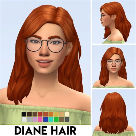 ImVikai DIANE HAIR BY VIKAI BASE GAME COMPATIBLE 24 EA