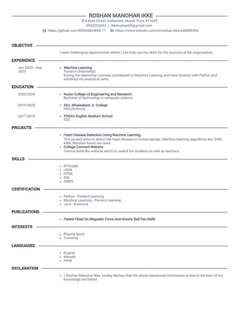 Roshan Ikke Cv Pdf Machine Learning Computer Science