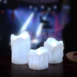 LED Candles Battery Operated Flameless Smokeless Flickering 3 PCS Set