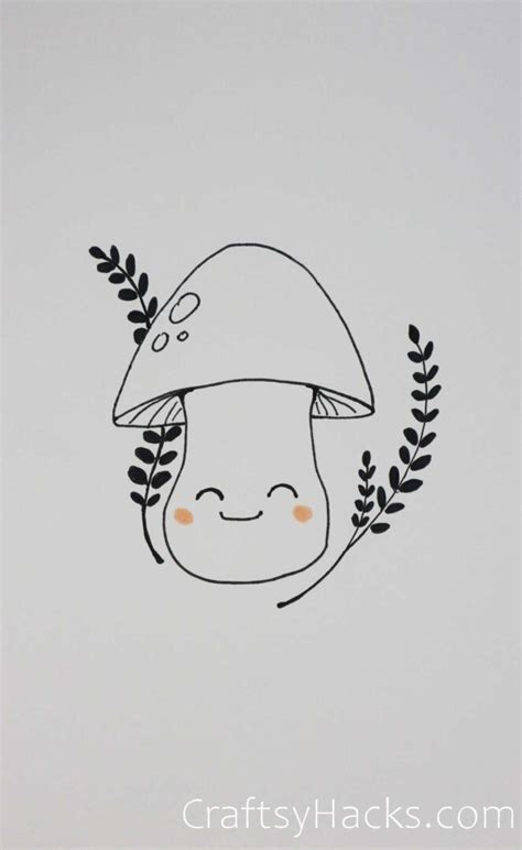 Easy Mushroom Drawing Ideas Craftsy Hacks
