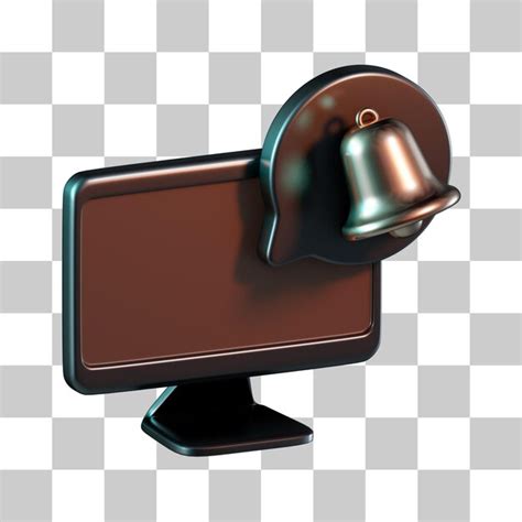 Premium Psd Computer Notification 3d Icon