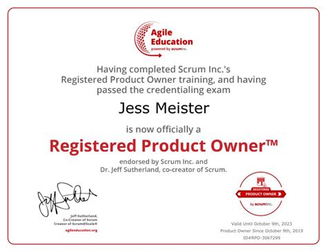 Registeredscrum Agileeducation Jess Meister