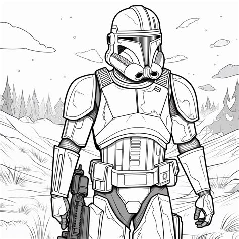 Clone Trooper Coloring Pages