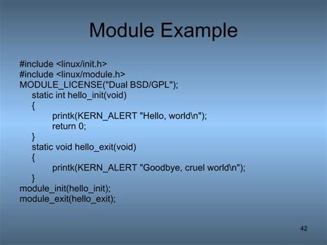 Basic Linux Internals Ppt
