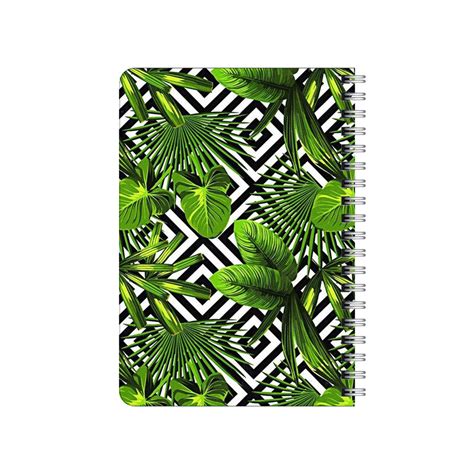 قیمت و خرید دفترچه یادداشت بامبیلیپ مدل چوبی طرح گیاه سرخس و اشکال هندسی کد 8501680