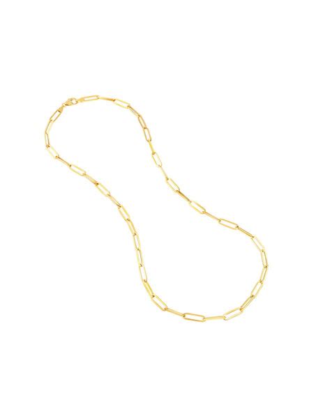 18 Paper Clip Chain Necklace Lillian M Collection