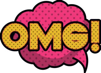 Omg comic words in speech bubble isolated icon Vector Image