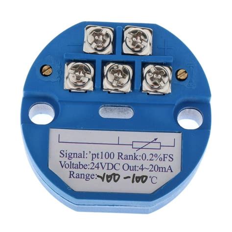 Módulo Transmisor Del Sensor De Temperatura 24vdc 4 20ma Pt100 0 50