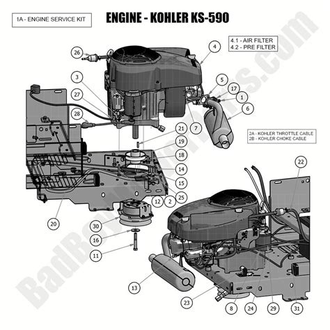 Bad Boy Mower Parts Diagram|2019|MZ & MZ Magnum|Kohler KS590