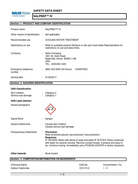 Nalco 8349 Pdf Toxicity Personal Protective Equipment