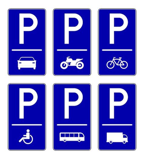 Premium Vector Parking Signs On Pack Vector Design