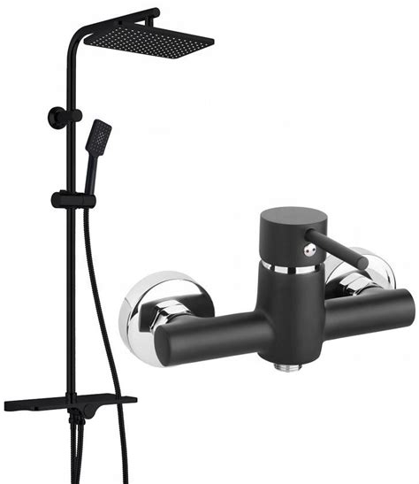 BATERIA PRYSZNICOWA CZARNA BLACK ZESTAW NATRYSK SQA KN BL Cena Opinie