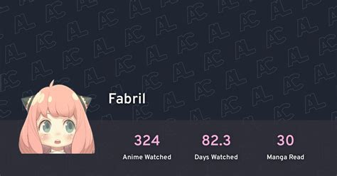Fabrils Profile · Anilist