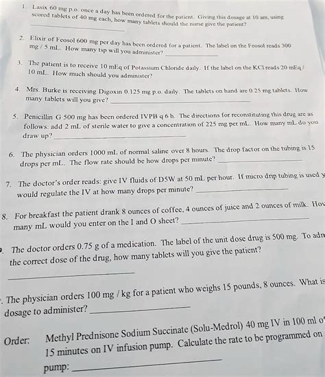 SOLVED Texts Mg ML How Many Tsp Will You Administer ML How Much Should You Administer