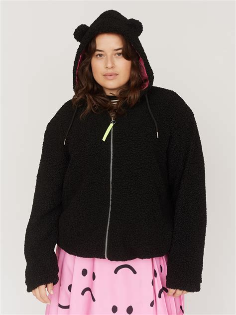 Fuzzy Bear Zip Fleece Lazy Oaf
