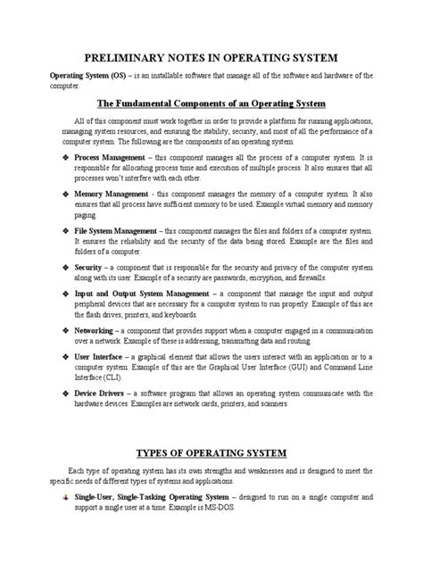 Ryan Os Summary Pdf Operating System Process Computing