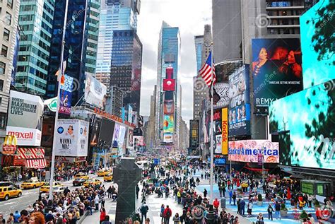 New York City Manhattan Times Square Editorial Stock Image Image Of