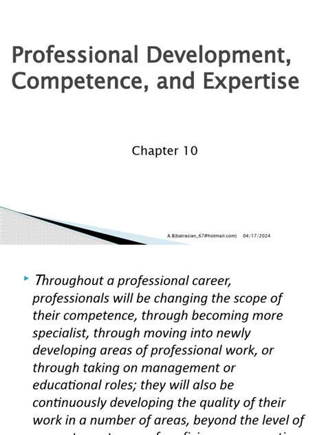 Chapter10 Professional Development Competence Pdf Expert