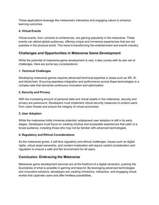 Transforming Imagination Expert Metaverse Game Development PDF