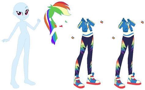 Eqg Rainbow Dash Base 17 By Selenaede On Deviantart
