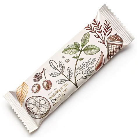 Compostable Protein Bar Wrapper With Hand Drawn Designs Stock Illustration Illustration Of