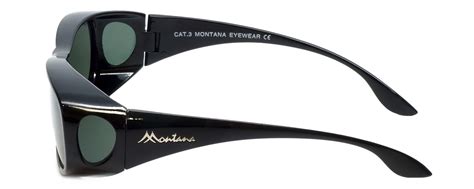 Montana Designer Fitover Sunglasses F03d In Gloss Black And Polarized G15