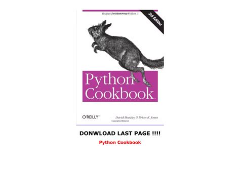 Python Cookbook Ppt