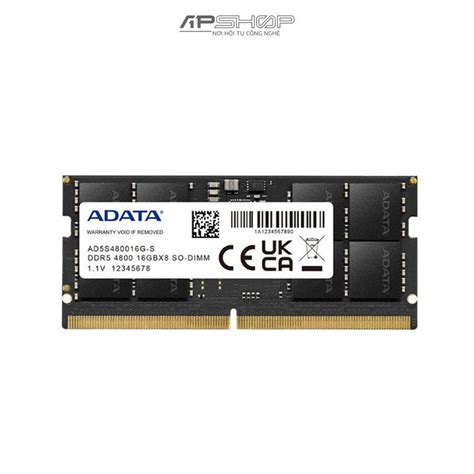 Ram Cho Laptop Hiệu Adata Premier Ddr5 8gb 1x8gb Bus 4800 Chính Hãng Apshop Vn