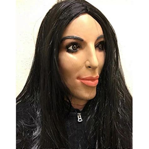 Realistic Female Latex Mask Human Overhead Mask Party Cosplay Sexy