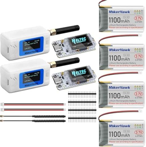 2 Set Esp32 Lora V3 Development Board 2pcs Upgraded N30 Protect Case 4 Pack 3 7v