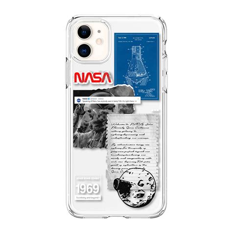 iphone15promaxBBJ原创NASA月球蓝色手机壳适用于苹果14防摔华为p50新款男华为三星小米保护壳透明拼贴ins风 虎窝淘