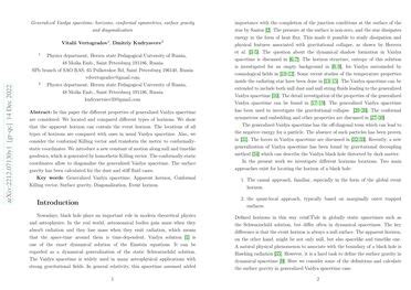 Generalized Vaidya Spacetime Horizons Conformal Symmetries Surface