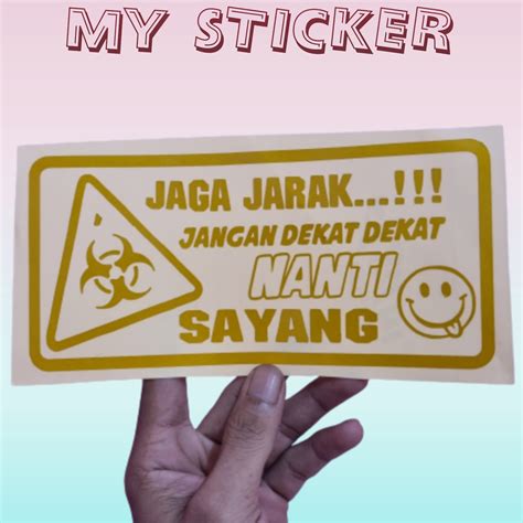 CUTTING STIKER KACA MOBIL KATA KATA JAGA JARAK JANGAN TERLALU DEKAT