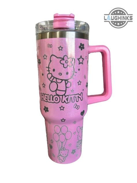 Stanley Hello Kitty Tumbler Dupe 40 Oz Limited Edition Laser Engraved