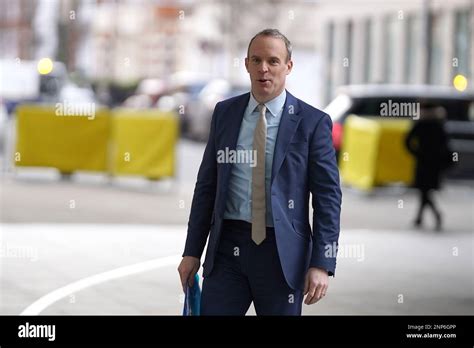 Deputy Prime Minister Dominic Raab Arrives At Bbc Broadcasting House In