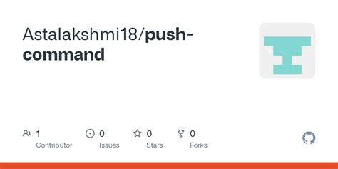 Github Astalakshmi18push Command